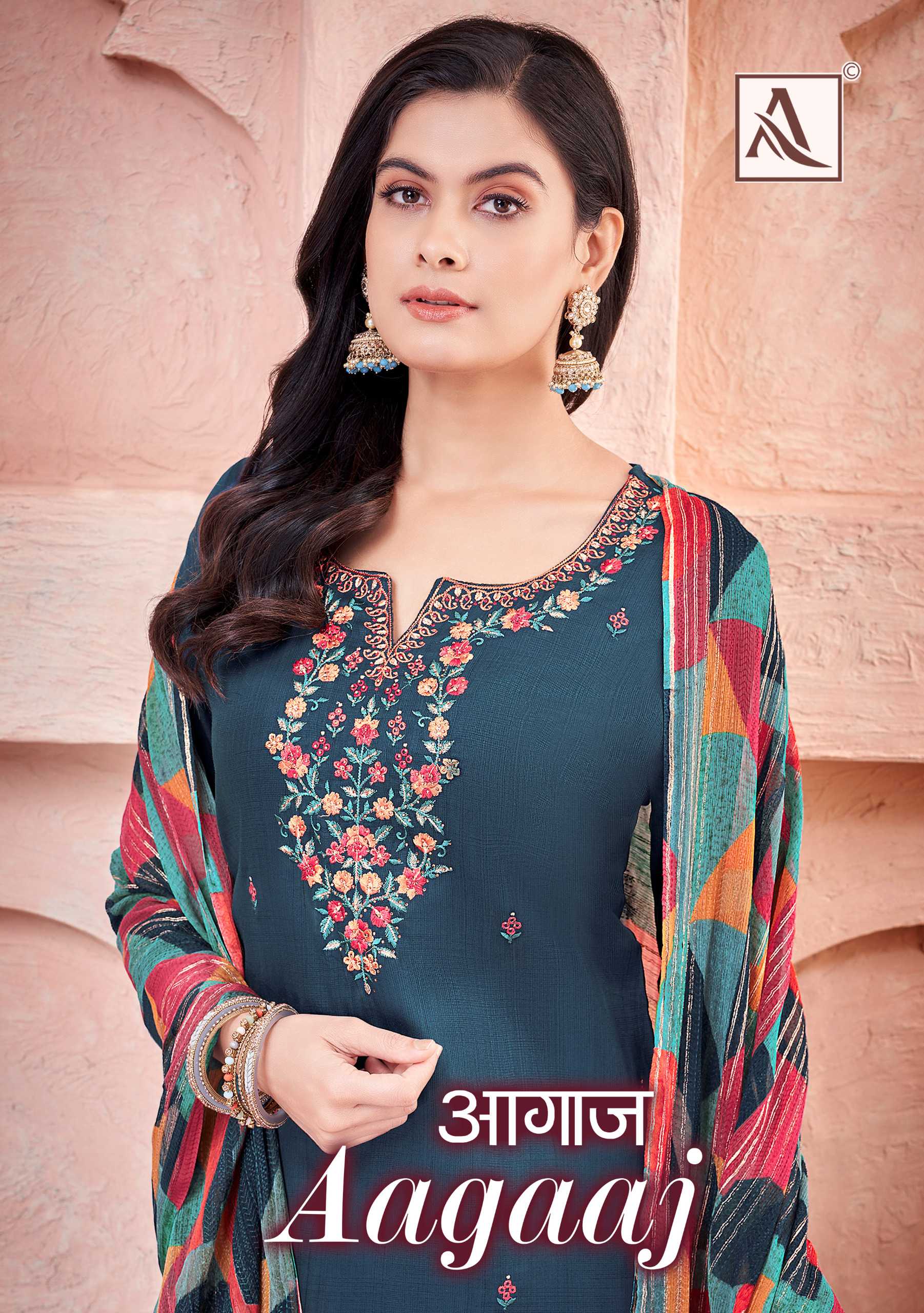 Alok Suit Romani Silk Digital Printed Formal Wear Fancy Salwar Kameez