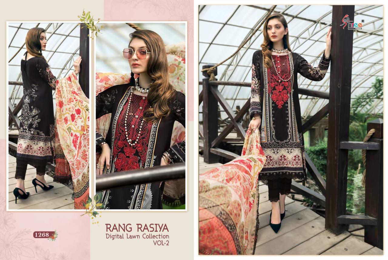 Shree Fab Rang Rasiya Digital Lawn Collection Vol 2 Jam Cotton Pakistani Suit Concept