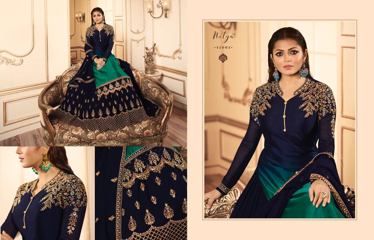 Lt Present Nitya Vol 145 Georgette Indian Designer Dress With Lehenga ...