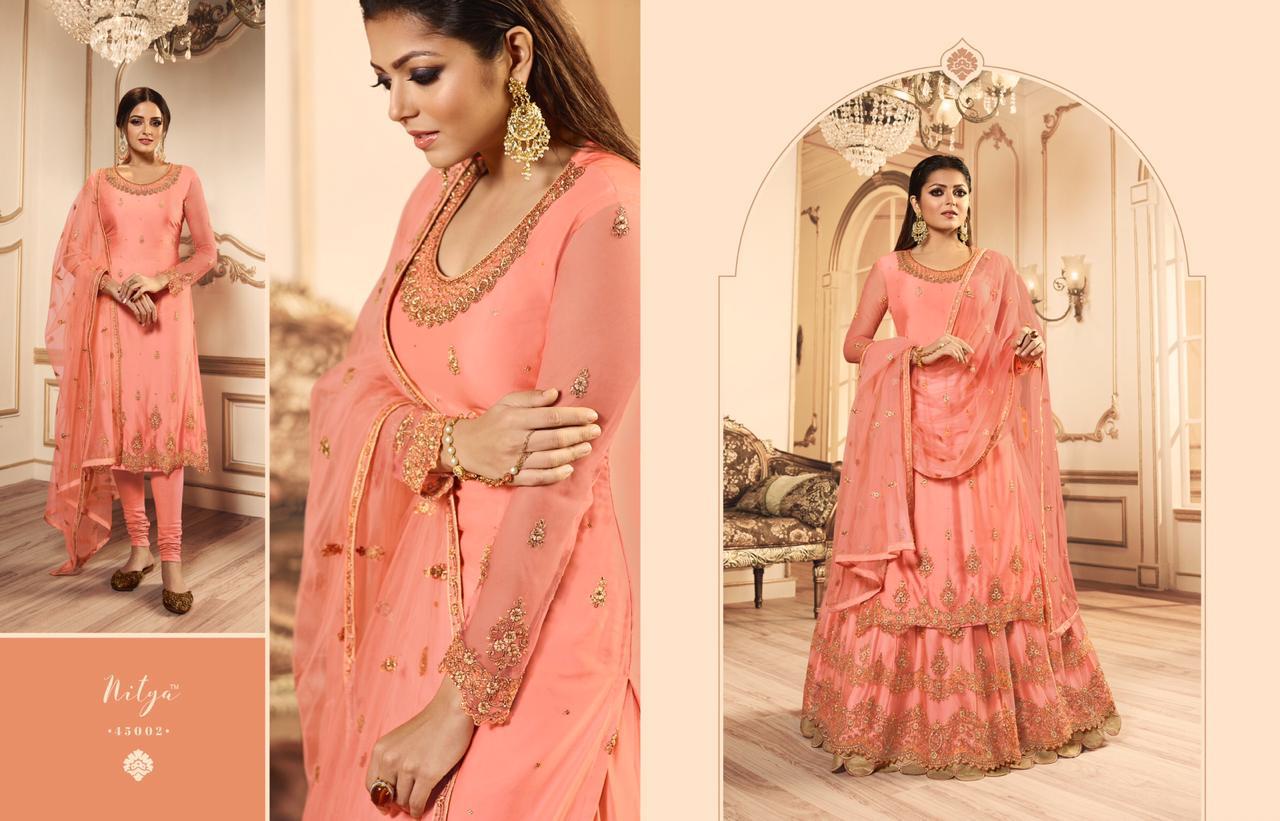 Lt Present Nitya Vol 145 Georgette Indian Designer Dress With Lehenga ...