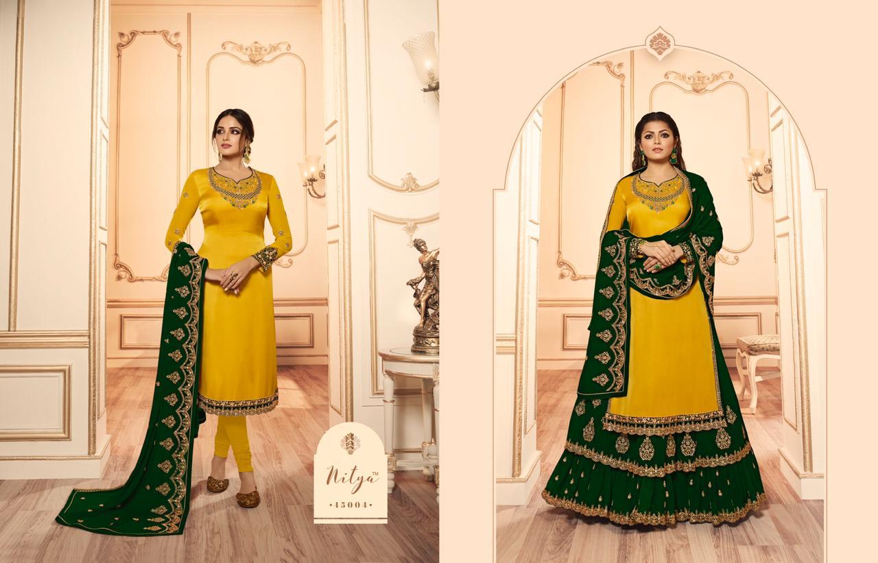 Lt Present Nitya Vol 145 Georgette Indian Designer Dress With Lehenga ...