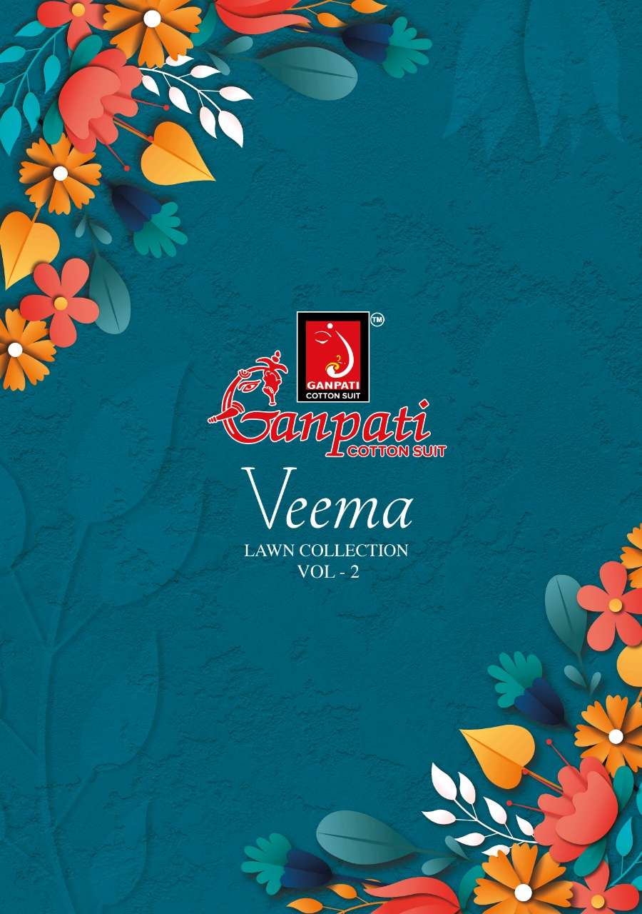 ganpati cotton veema lawn collection vol 2 stitched churidar suits wholesale