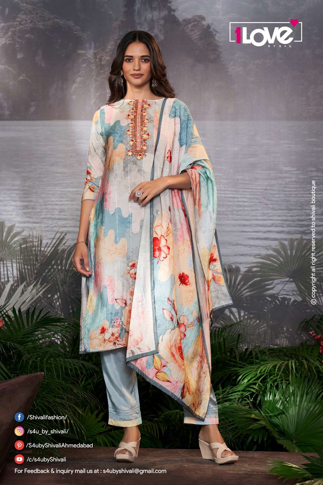 1love sunshine vol 3 by s4u beautiful digital prints along with delightful Handwork 3 psc sets