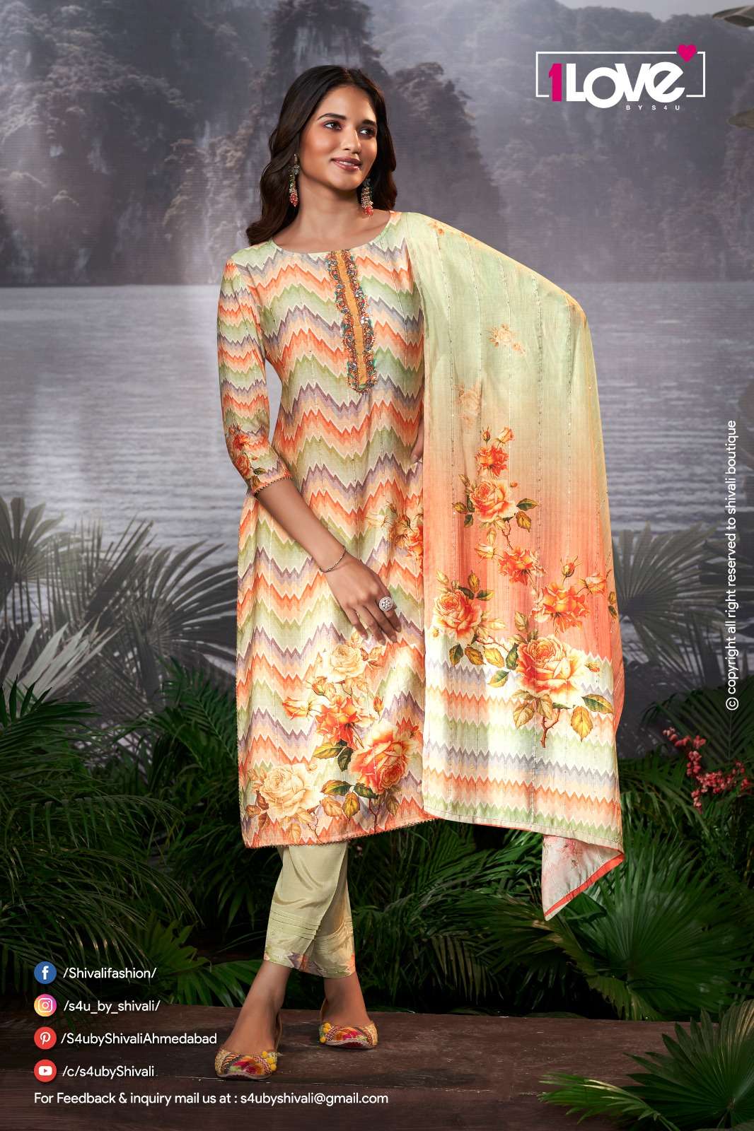 1love sunshine vol 3 by s4u beautiful digital prints along with delightful Handwork 3 psc sets