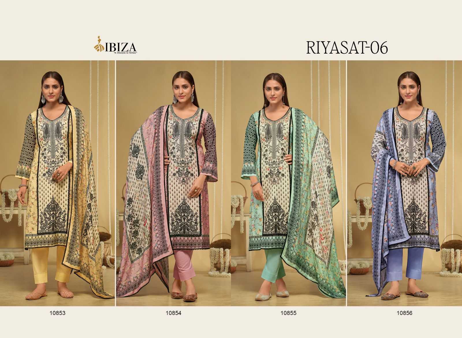 ibiza riyasat vol 6 muslin digital print daily wear pakistani suits