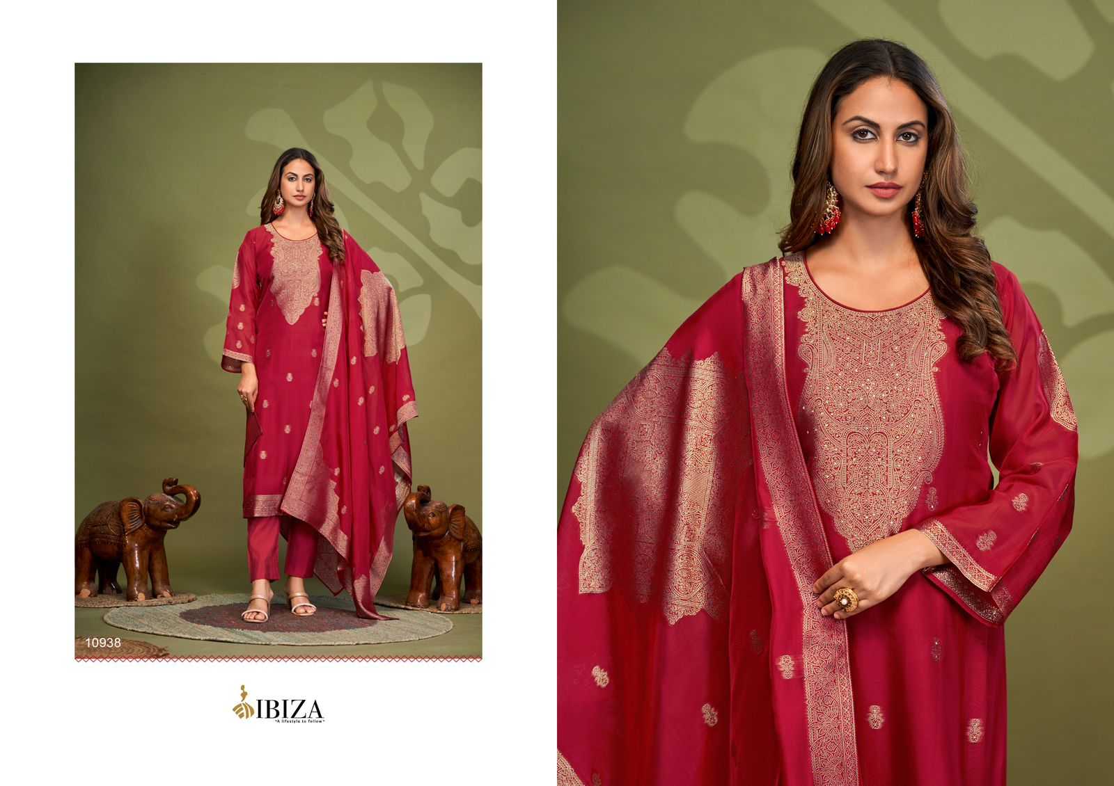 ibiza shazain banglory silk handwork pakistani designer salwar kameez